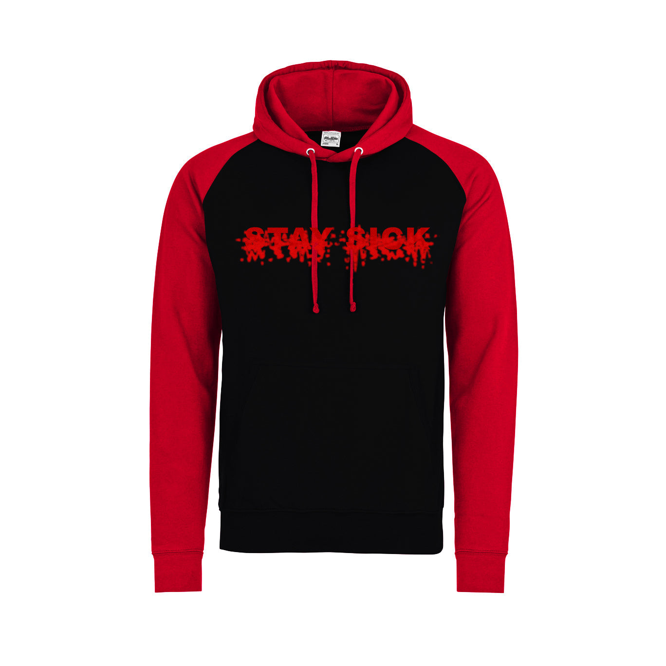 Blur - Red/Black Contrast Raglan Pullover – MerchNow