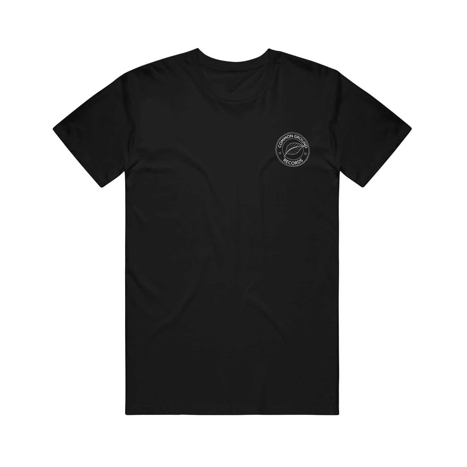 Common Ground Records Logo - Black T-Shirt – MerchNow
